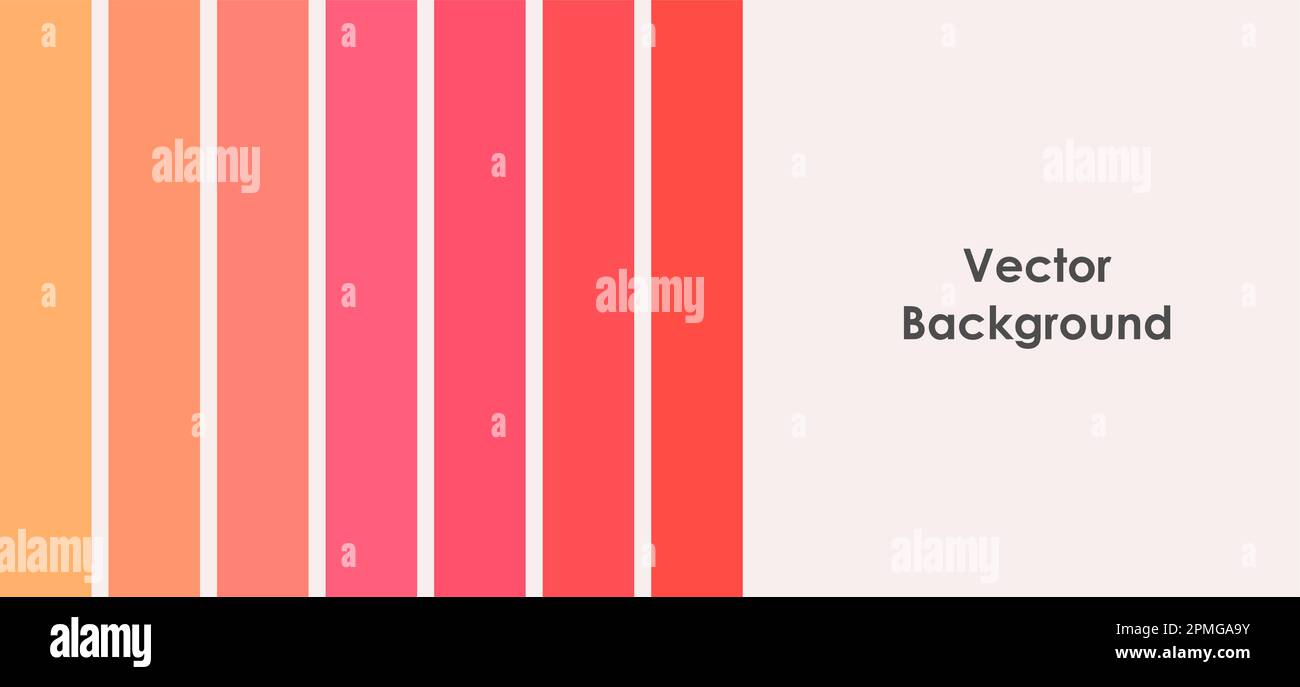 Red, pink, orange colors palette stripes background. Vector ...