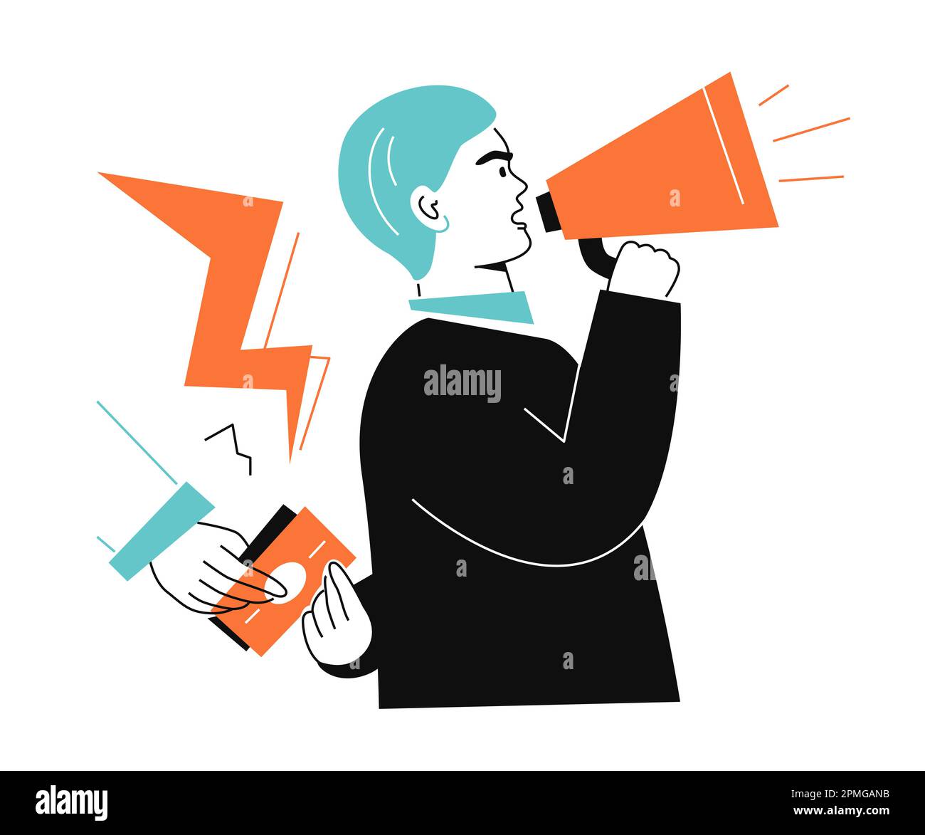 False announcement - colorful flat design style illustration Stock ...