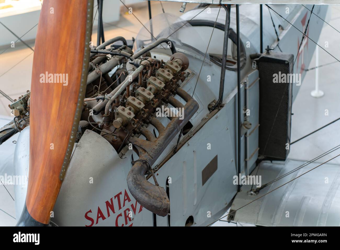 Antique aircraft engine from the time of the discoverers of Portugal ...