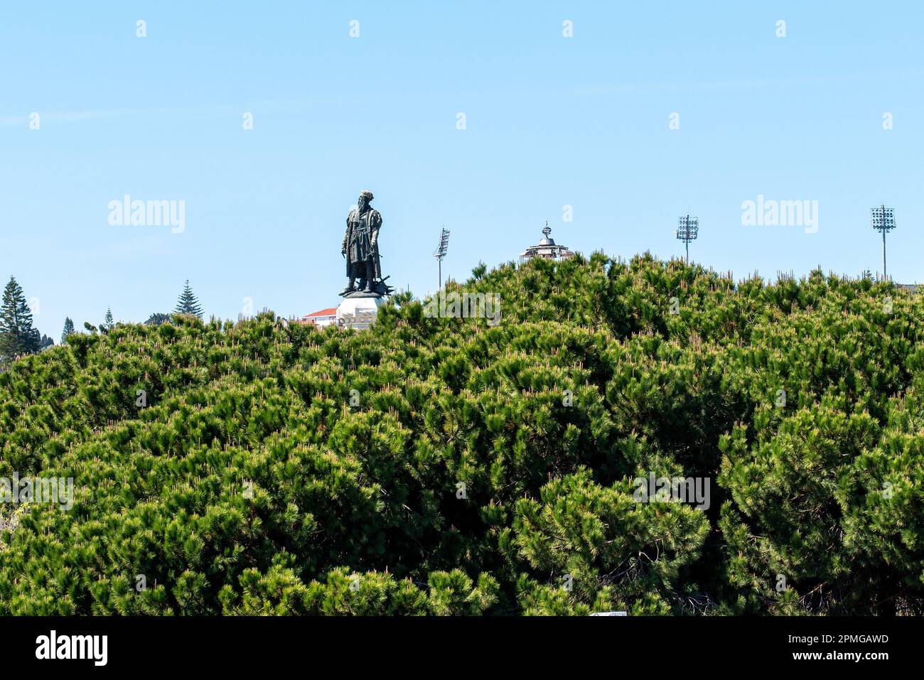 Statue in Belen, Portugal on tree tops Stock Photo - Alamy
