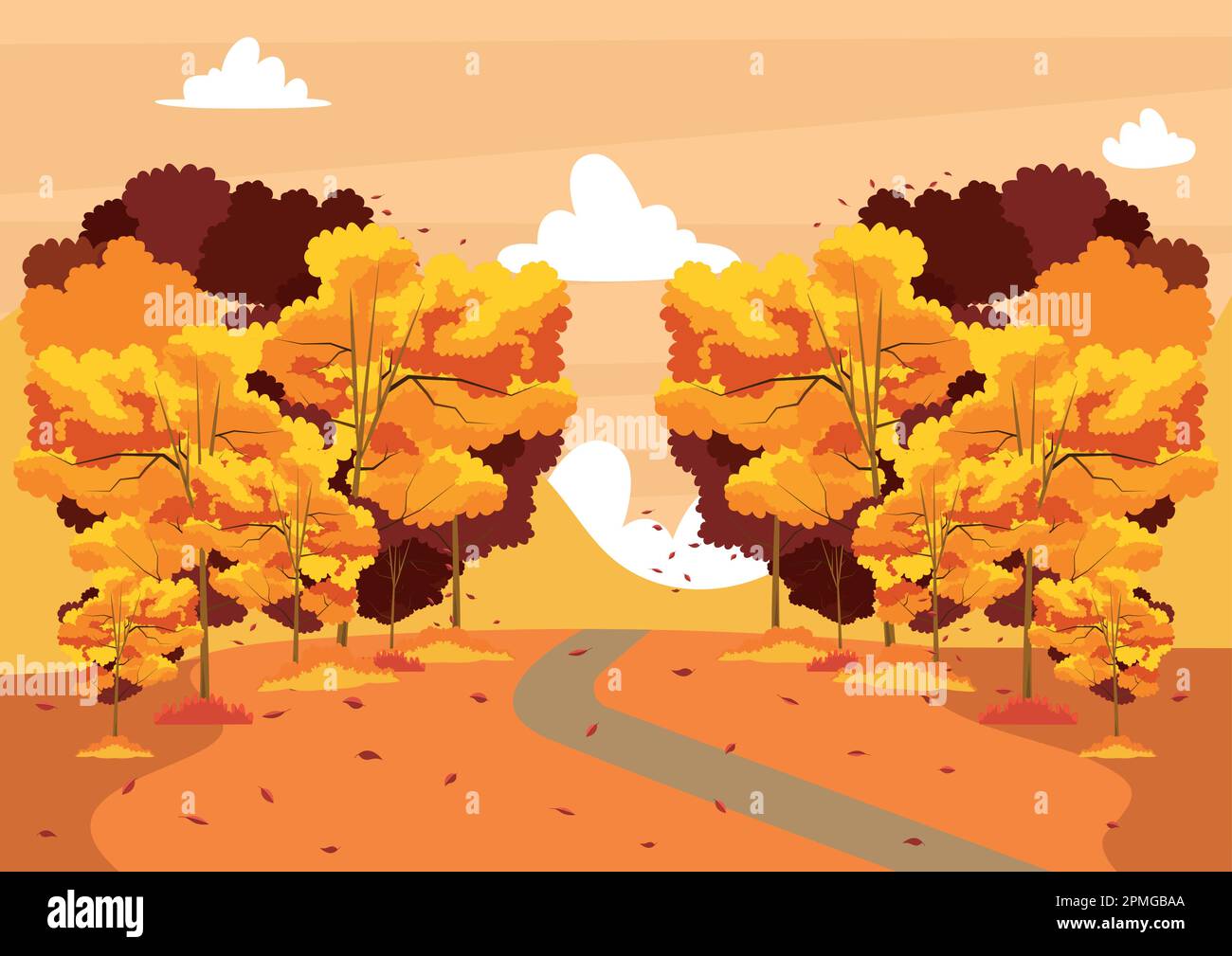 Autumn fall autumnal park Stock Vector Images - Alamy