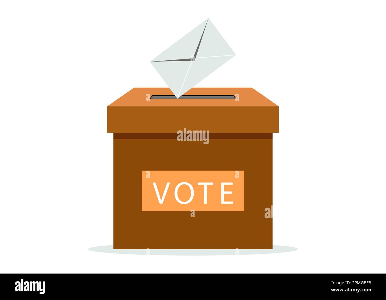 Ballot box icon flat design isolated on white background Stock Vector ...