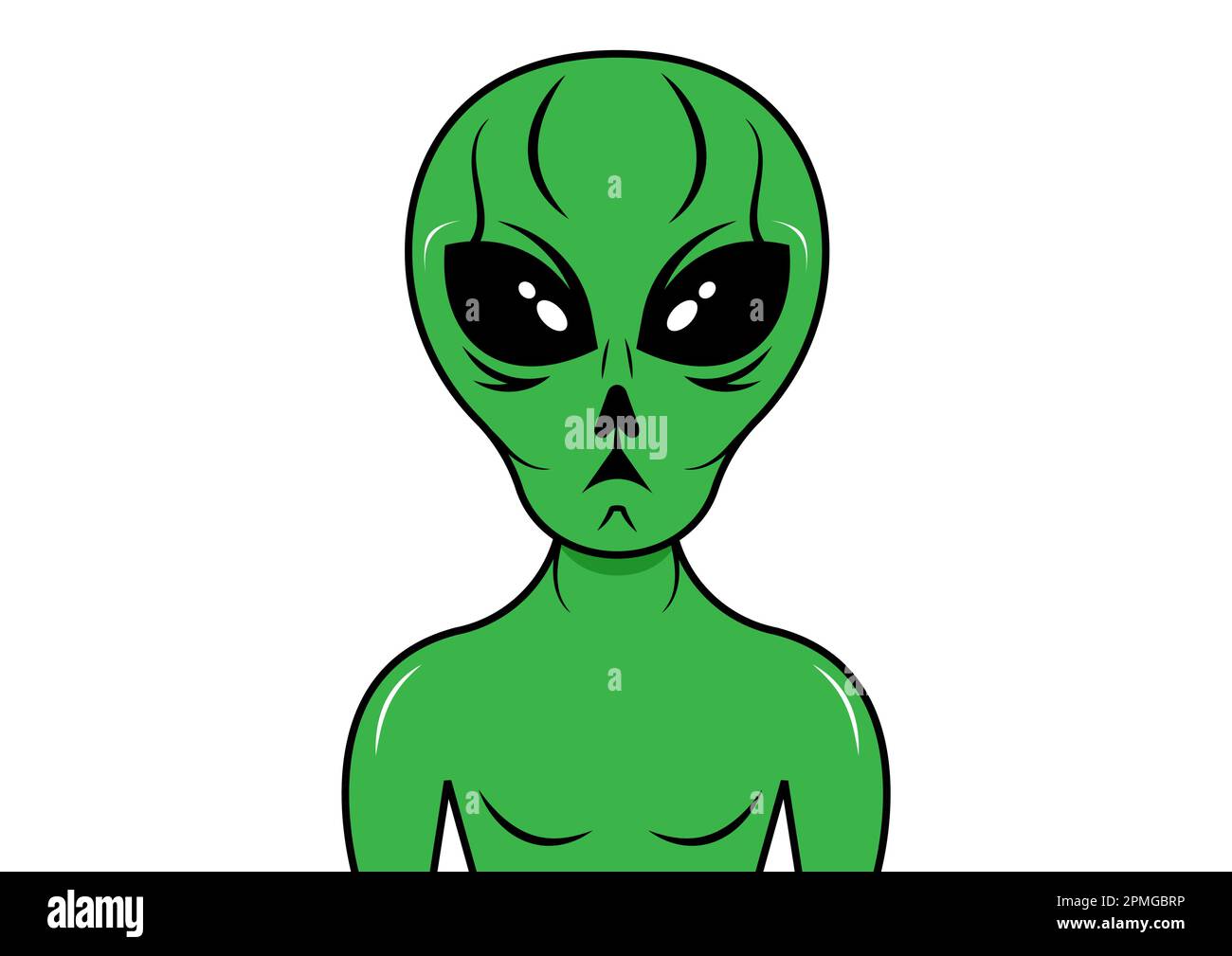 Alien flat design on white background vector Stock Vector Image & Art ...