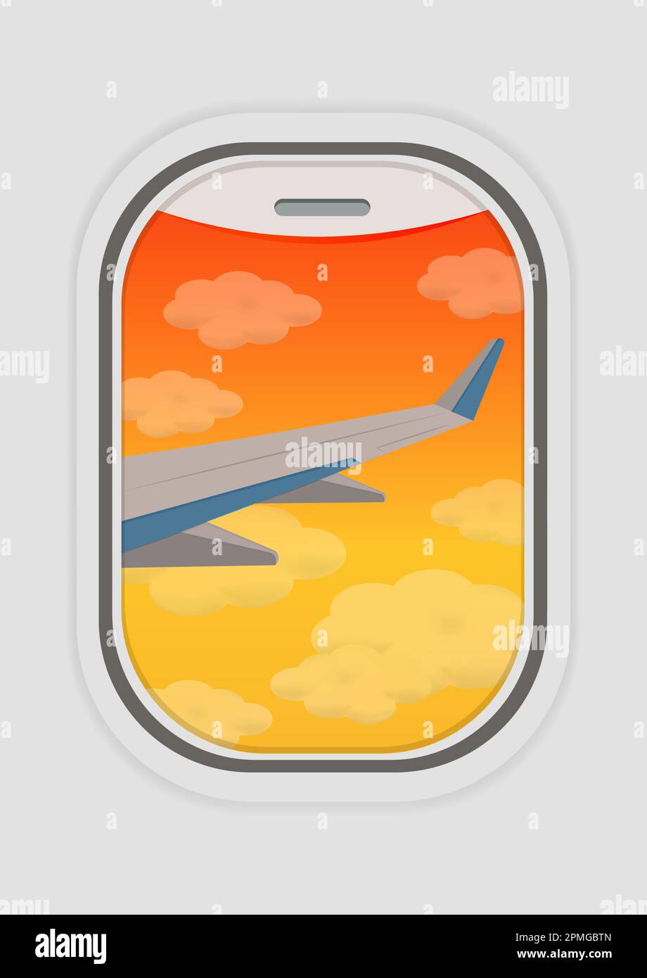 Airplane window view vector illustration. Plane wing view Stock Vector ... Airplane window view vector illustration. Plane wing view Stock Vector ...
