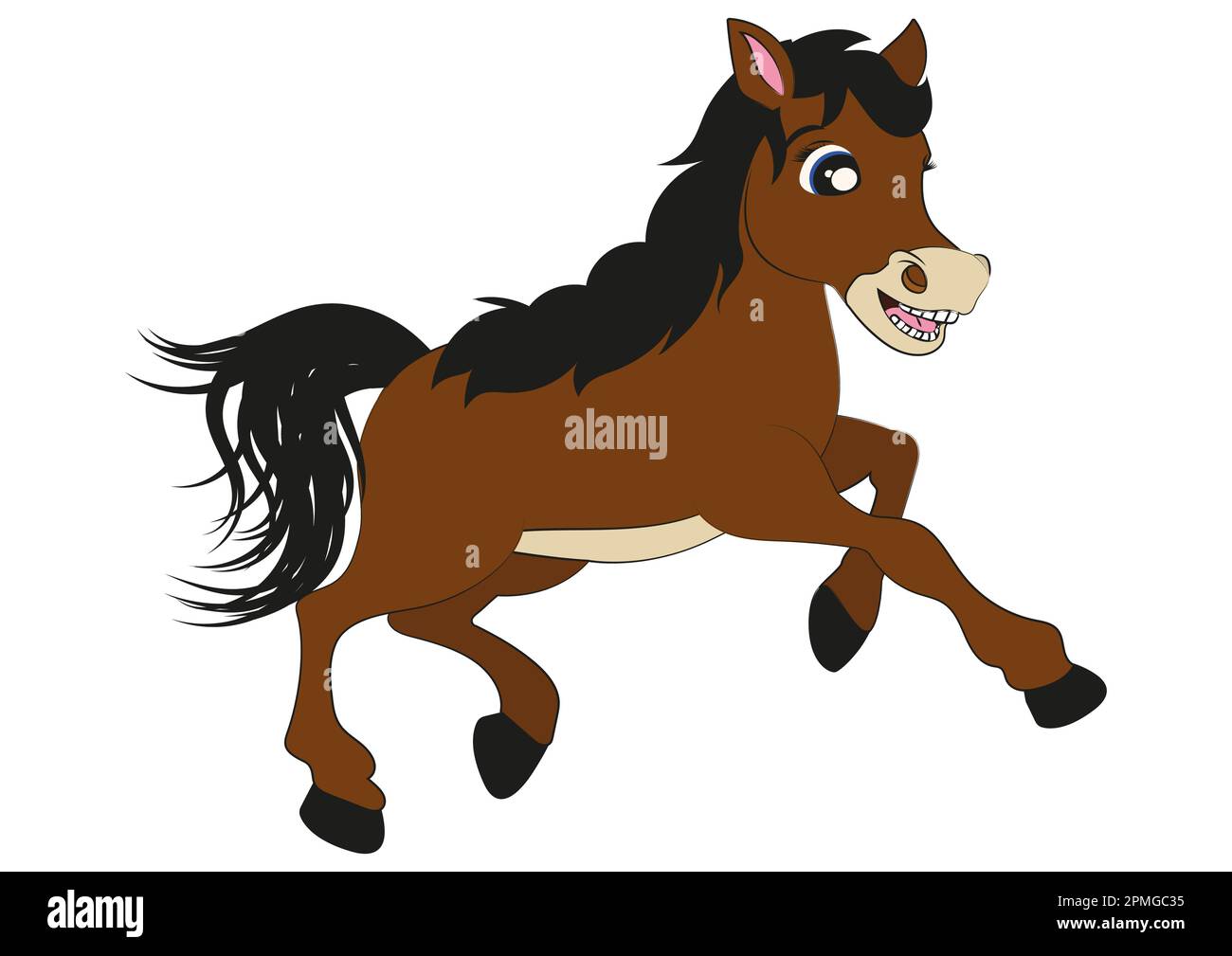 Running Horse Cartoon Cute