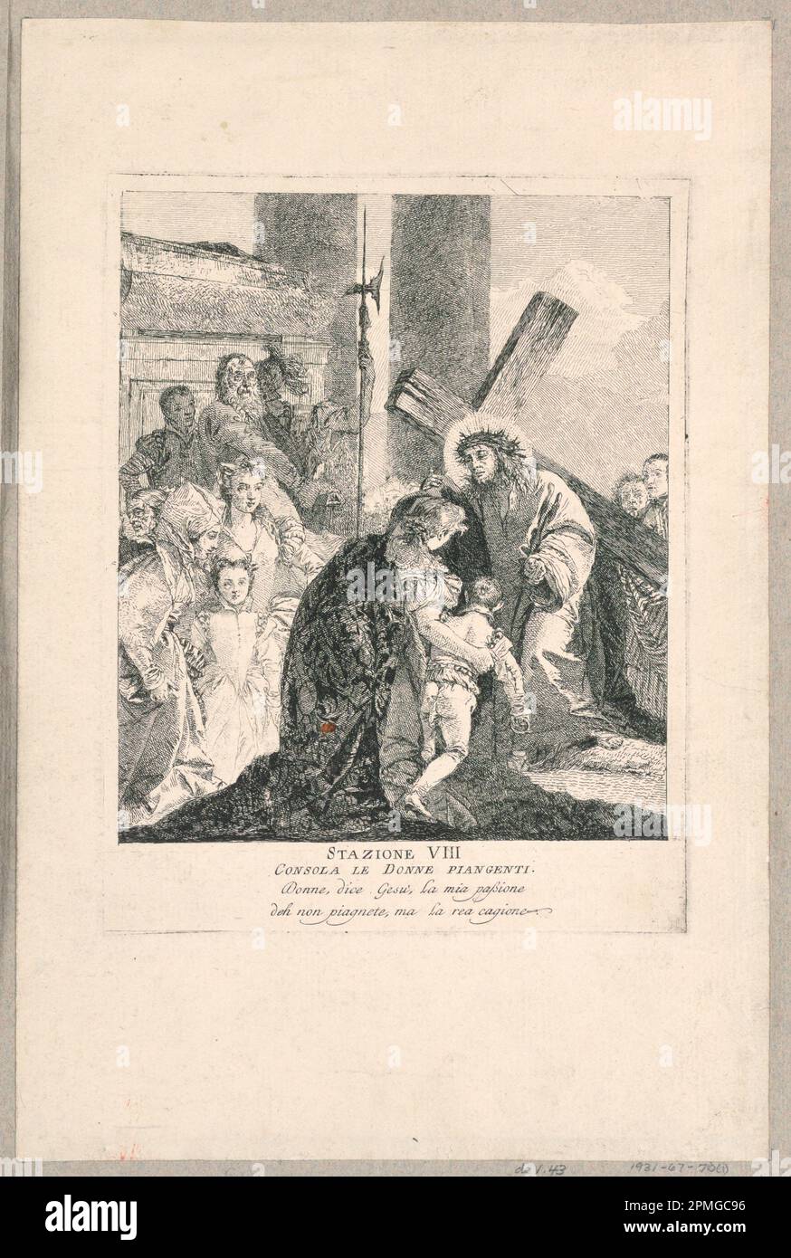 Print, Via Crucis - Station VIII, He Consoles the Weeping Women ...