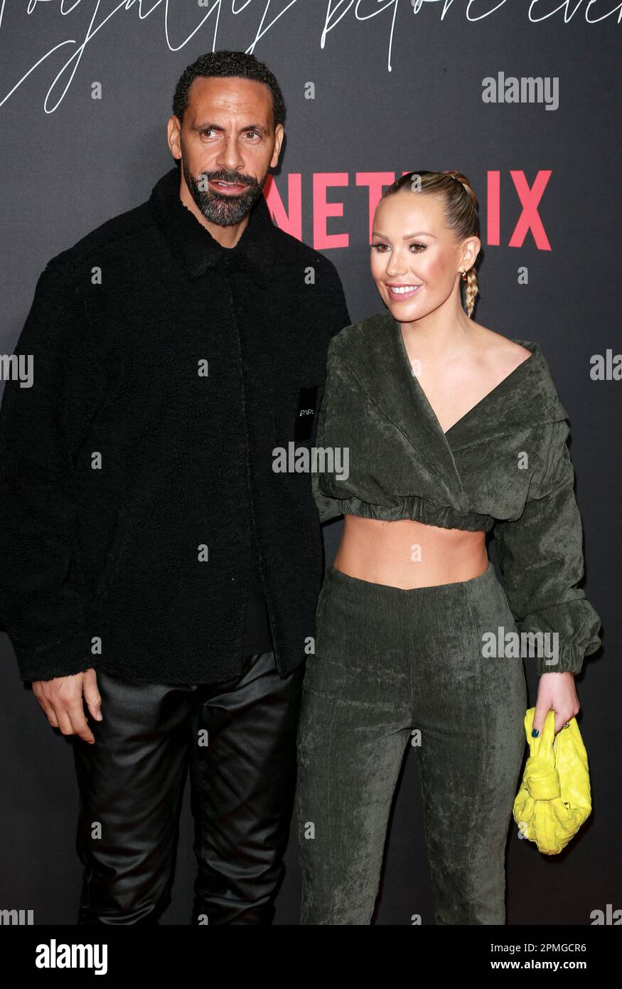 Rio Ferdinand and Kate Ferdinand attend the Top Boy 2 World Premiere at ...
