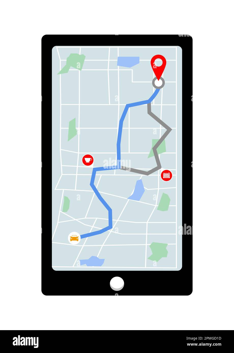 Car Map Direction Vector. City Navigation Driving Map Stock Vector ...