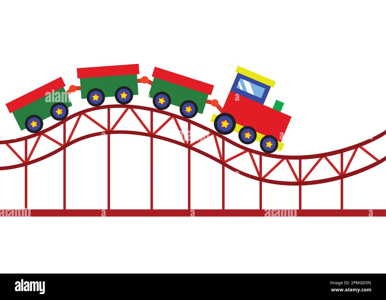Carnival Train Cartoon. Vector Illustration of Carnival Train Stock ...