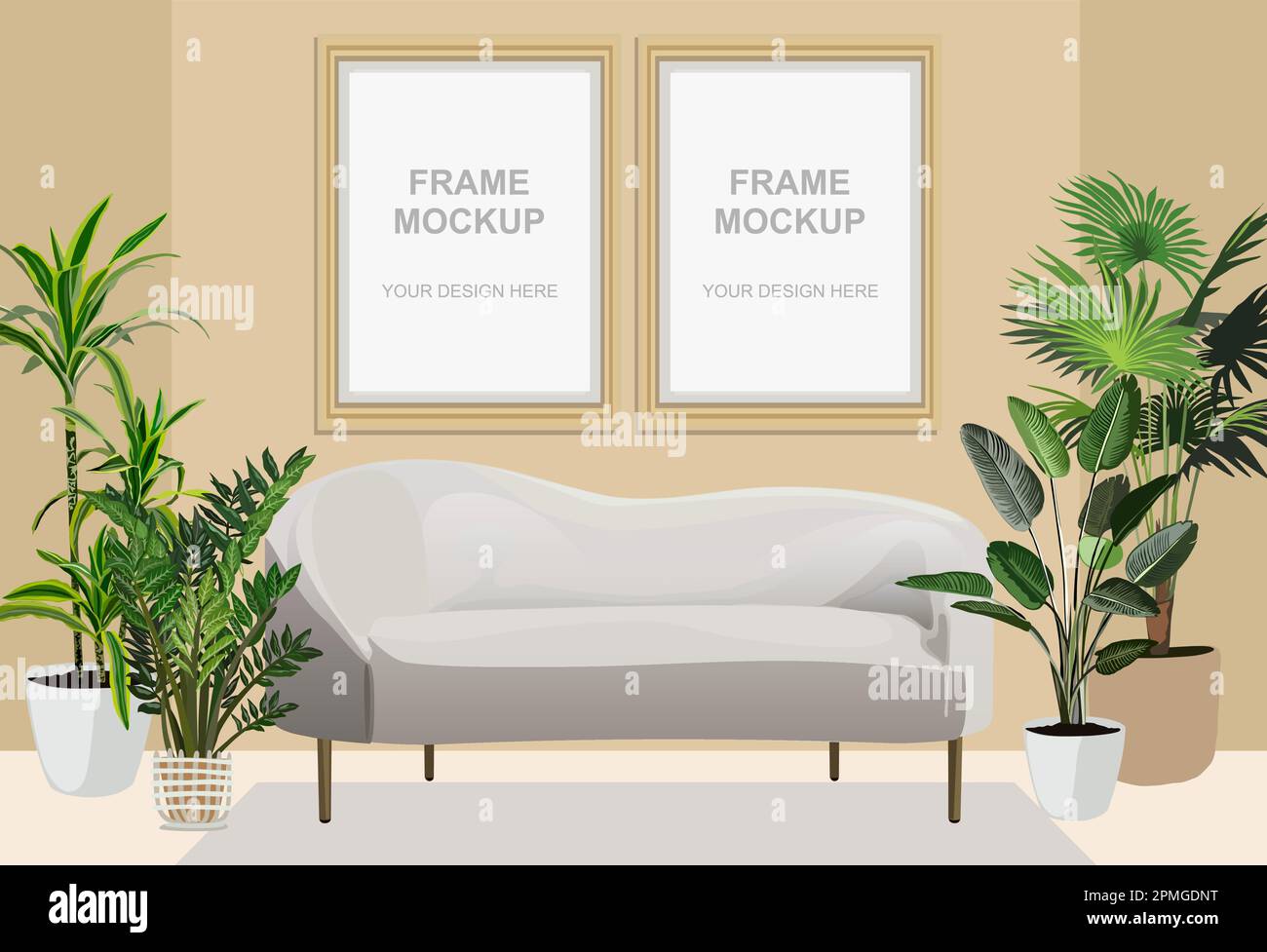 Mockup two vertical white Stock Vector Images - Alamy