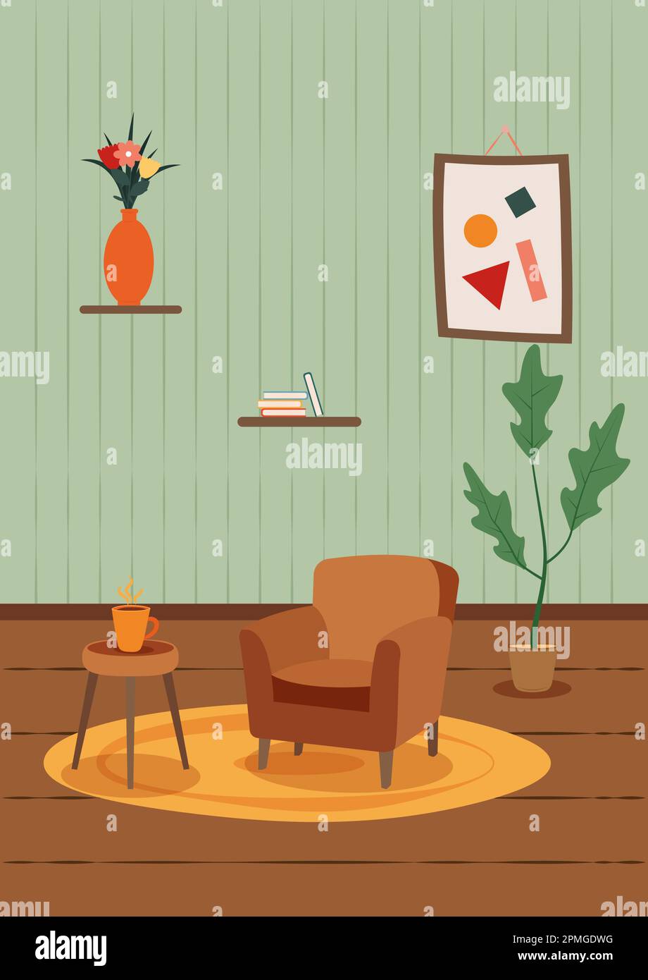 Living home furniture cozy Stock Vector Images - Alamy