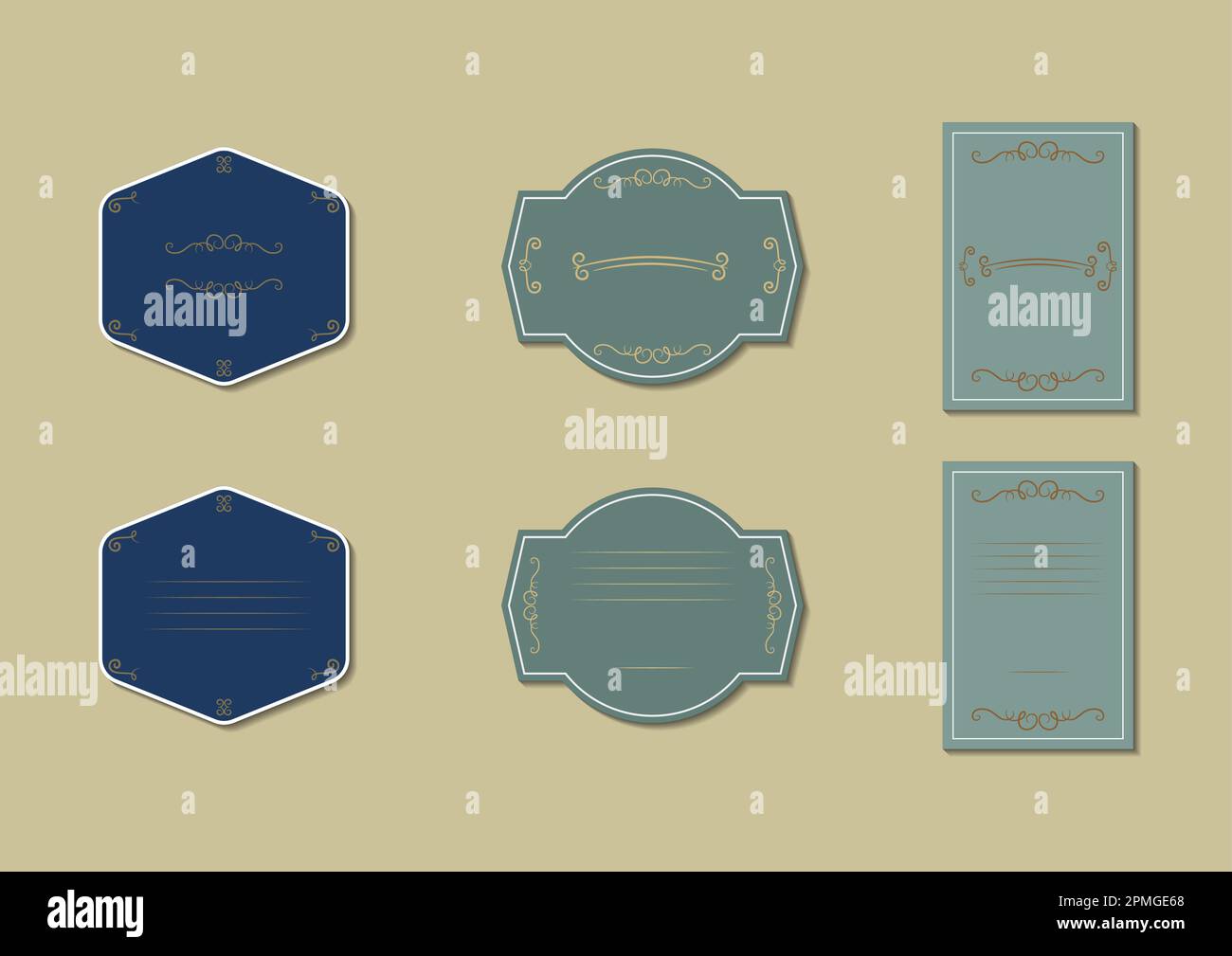 Different label shapes template collection Stock Vector Image & Art - Alamy