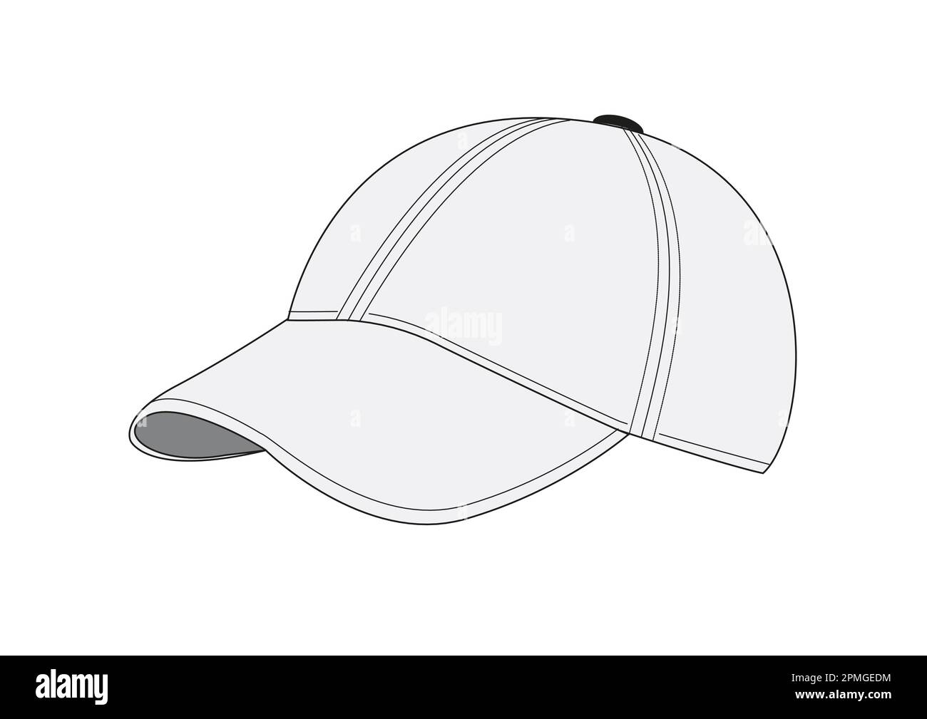 Clipart white cap. Vector illustration of white cap isolated on white ...