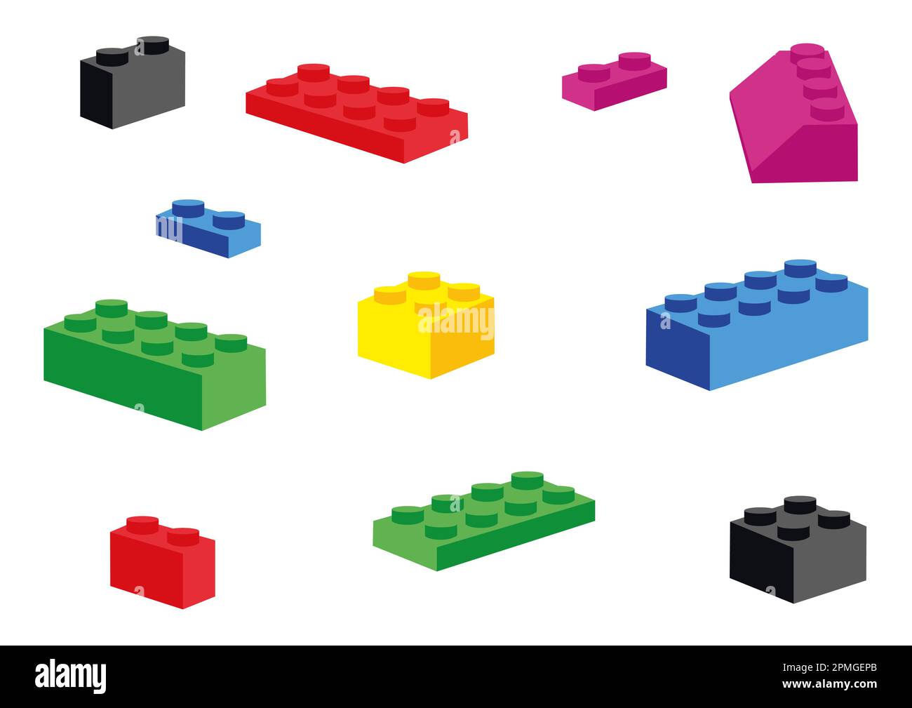 Colorful building blocks clipart vector. Toy building blocks Stock ...