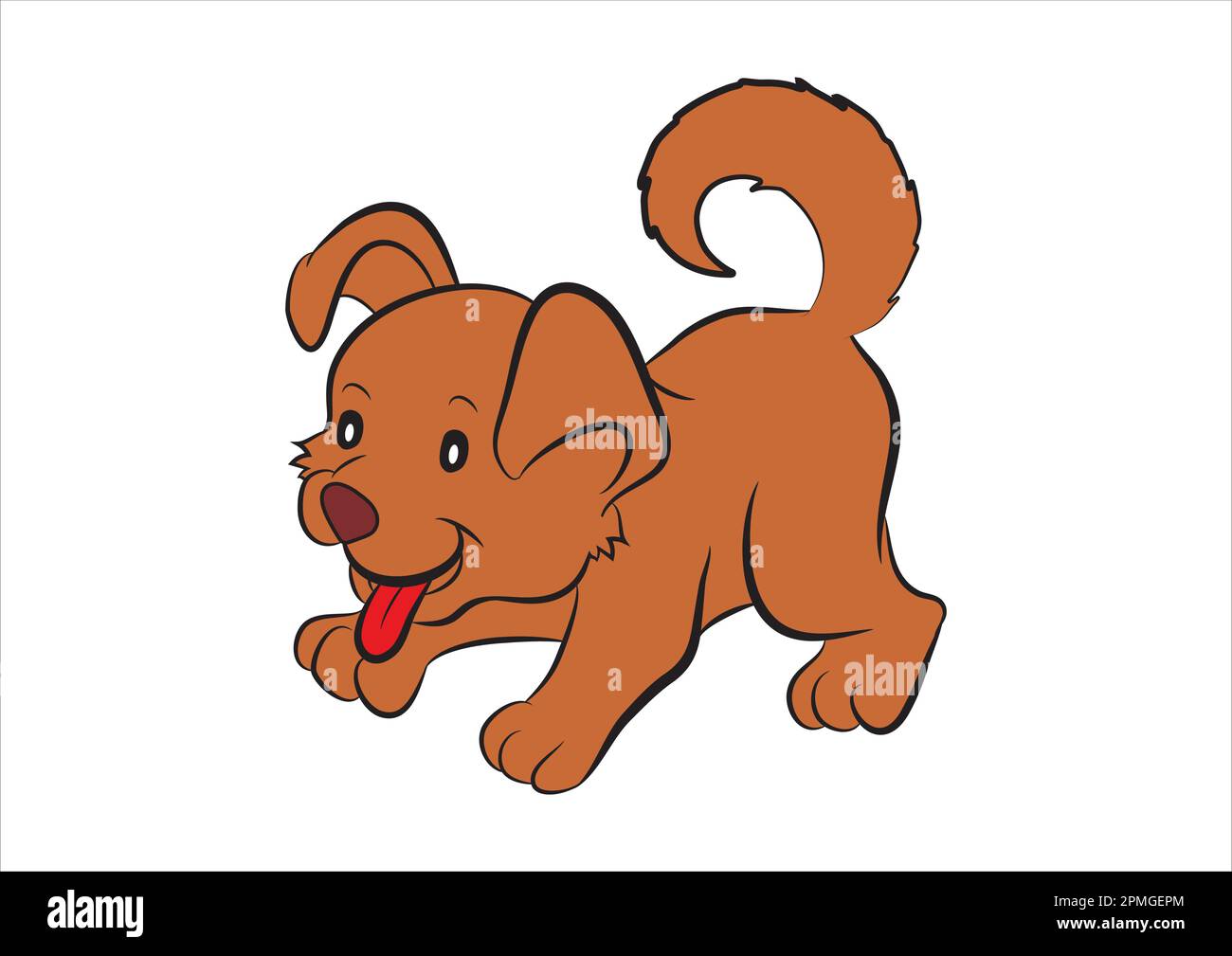 Cute Dog Cartoon Character Vector Stock Vector Image & Art - Alamy