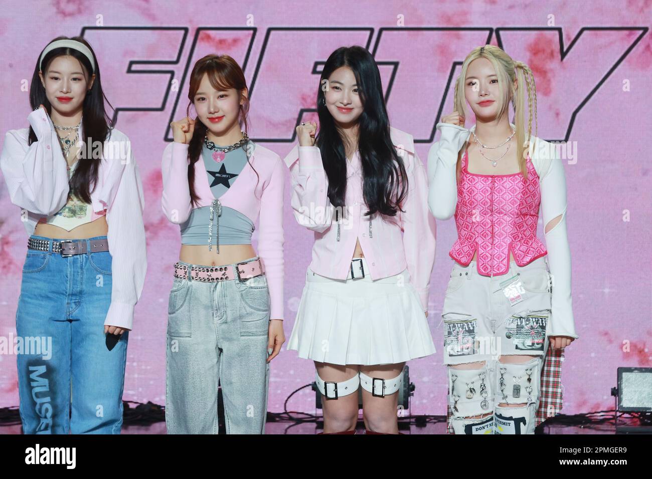 S. Korean girl group Fifty Fifty South Korean girl group Fifty Fifty ...