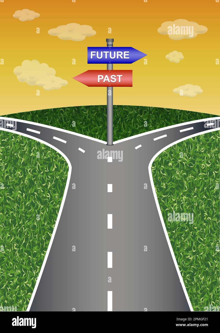 Crossroads with direction arrow sign Stock Vector Image & Art - Alamy