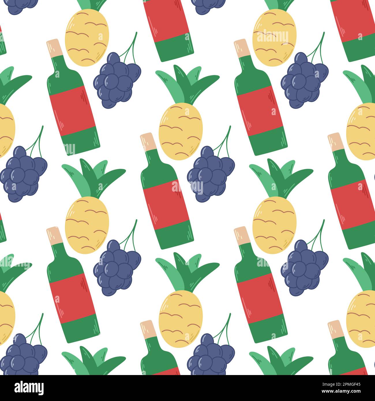 Watermelon pineapple fruit pattern hi-res stock photography and images - Alamy