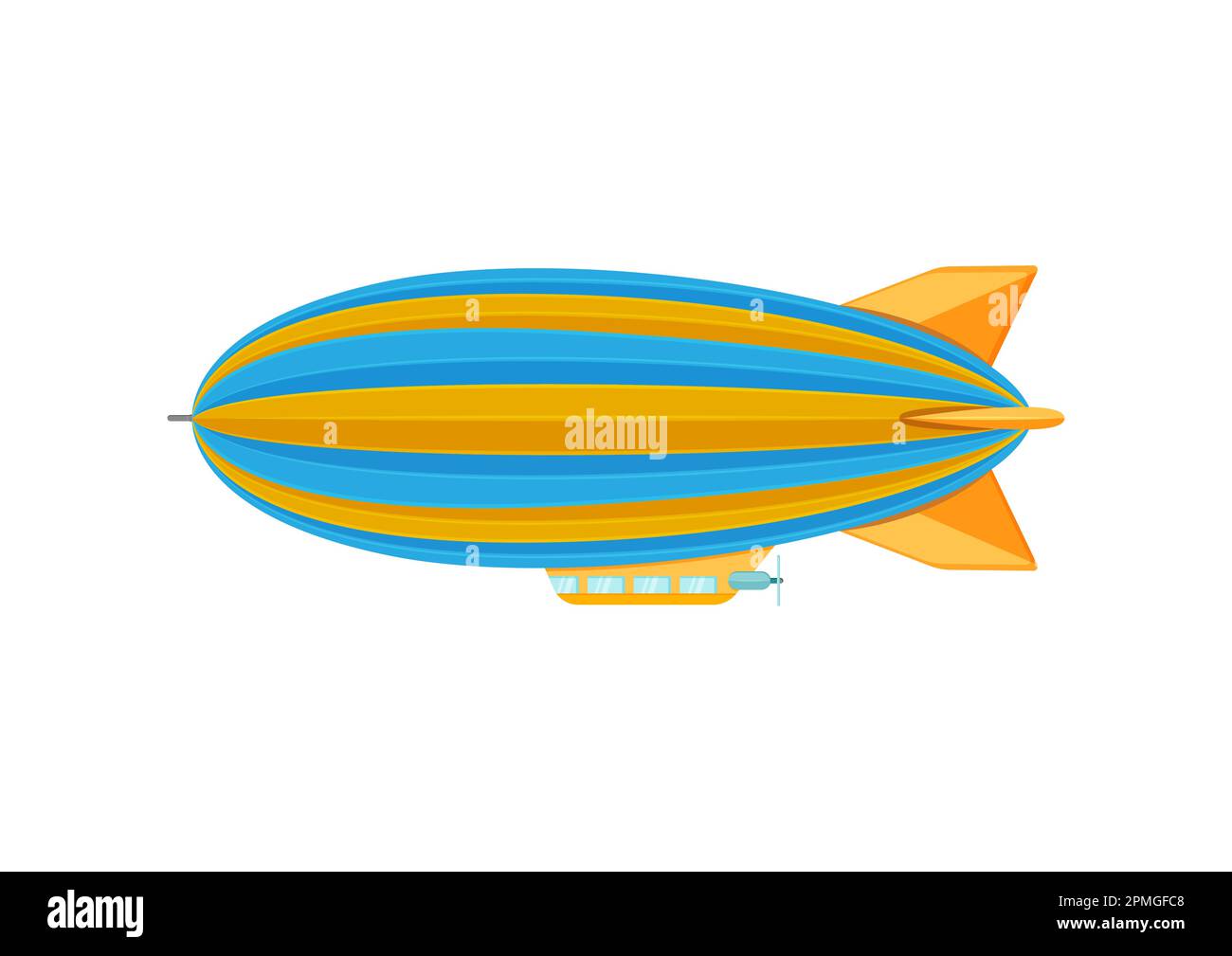 Colorful Airship Vector On White Background Vector Illustration Of Zeppelin Blimp Stock Vector