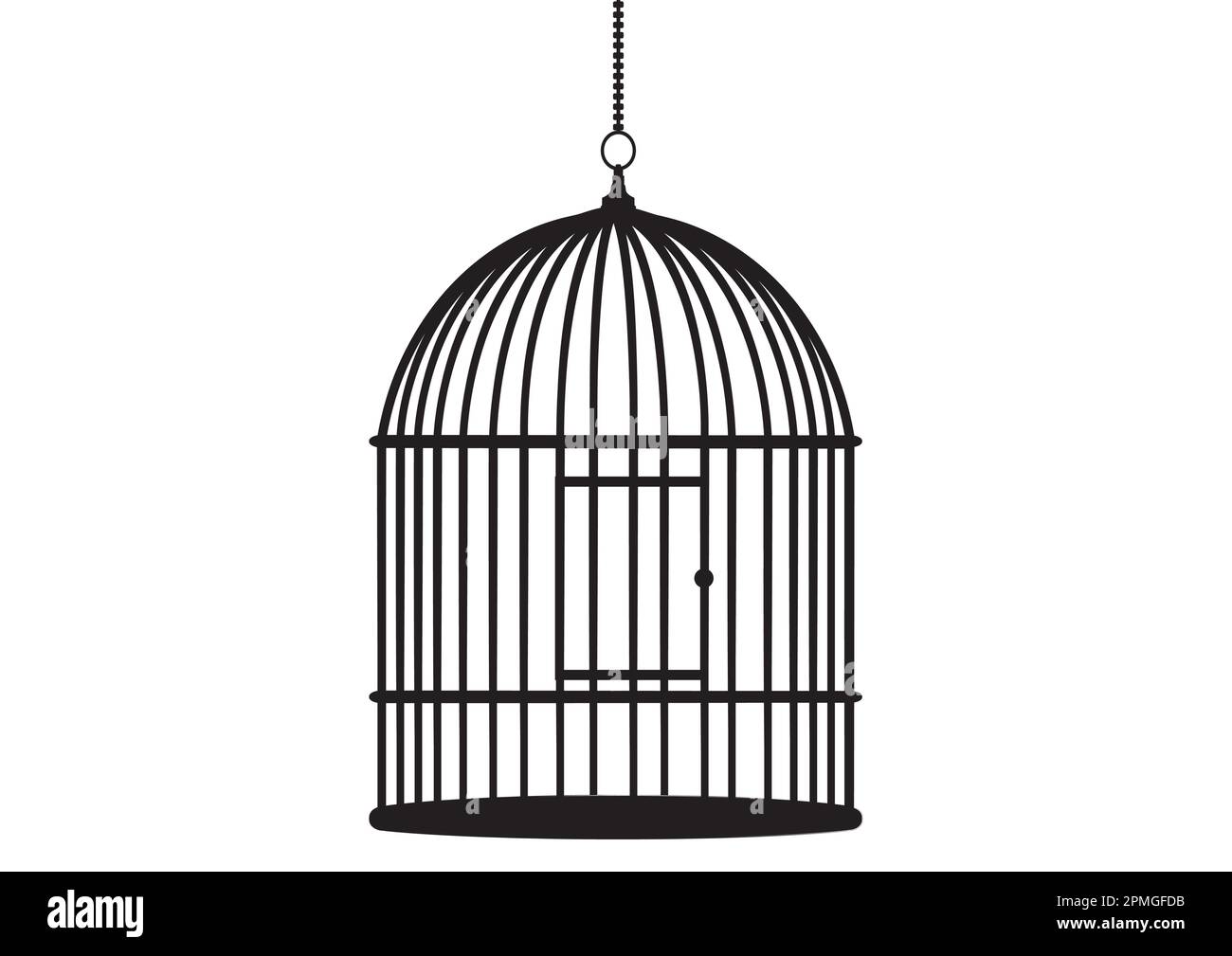 Empty birdcage. Cartoon Cage. Cage for Birds. Icon Stock Vector Image ...