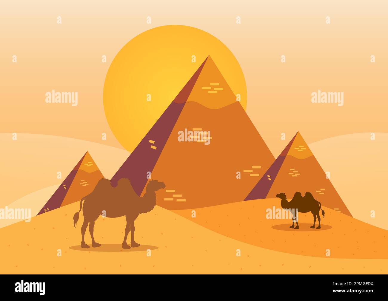 Egypt Pyramids Flat Design Vector Stock Vector Image & Art - Alamy