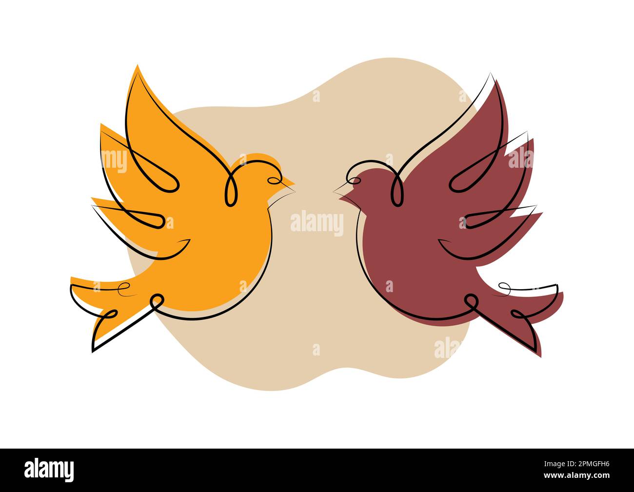 Dove outline hi-res stock photography and images - Alamy