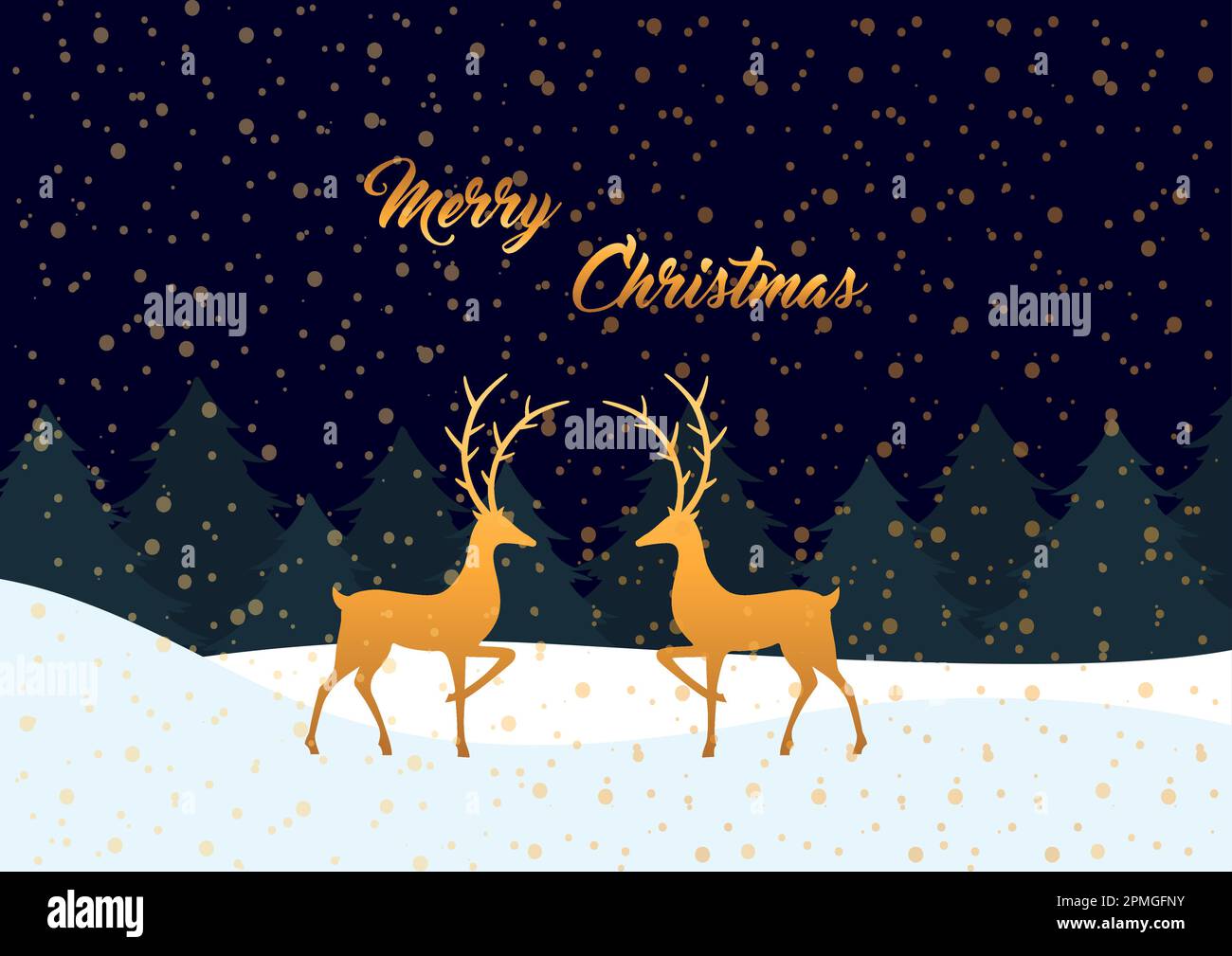 Merry christmas golden vintage Stock Vector Images - Alamy