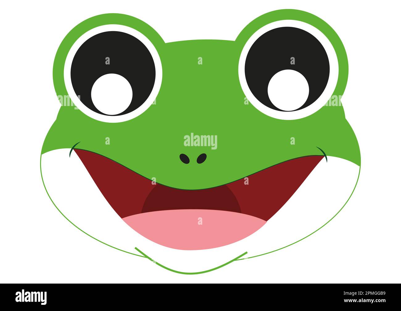 Icon of Cute Frog Face. Animals. Vector Frog Face Stock Vector Image ...