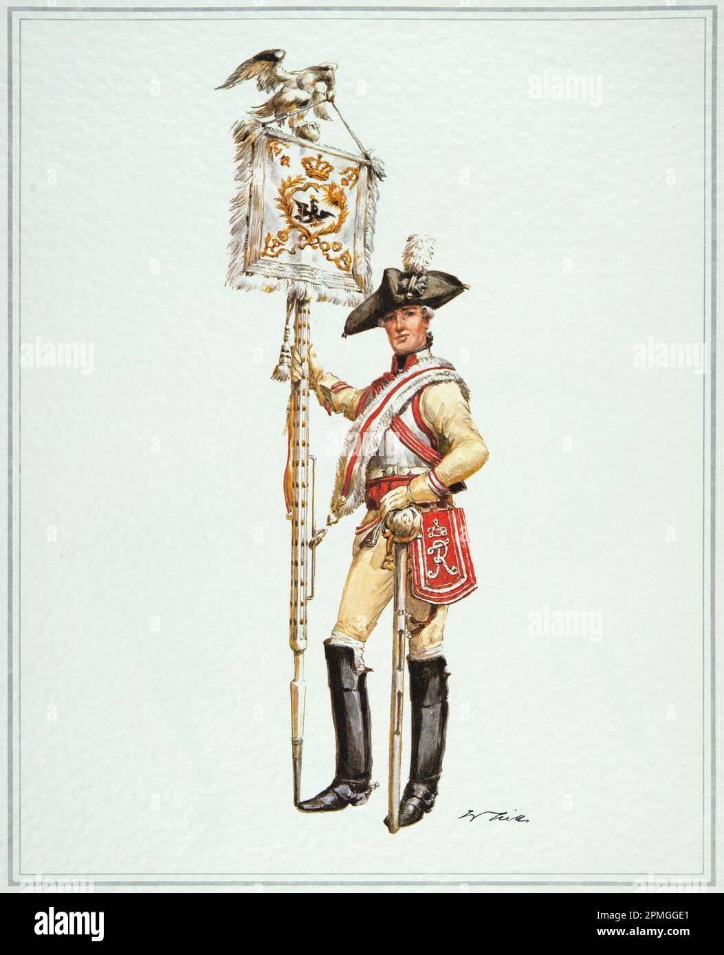 Standard bearer of the regiment of the Gardes du Corps of the Kingdom ...