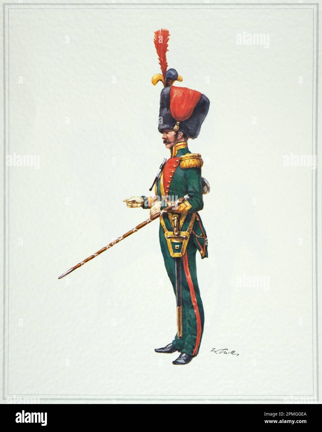 Drum major of the regiment of foot hunters of the Kingdom of the ...