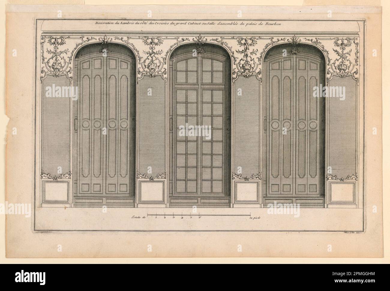 Print, Panelling of the Assembly Room in Palais Bourbon; Jacques ...
