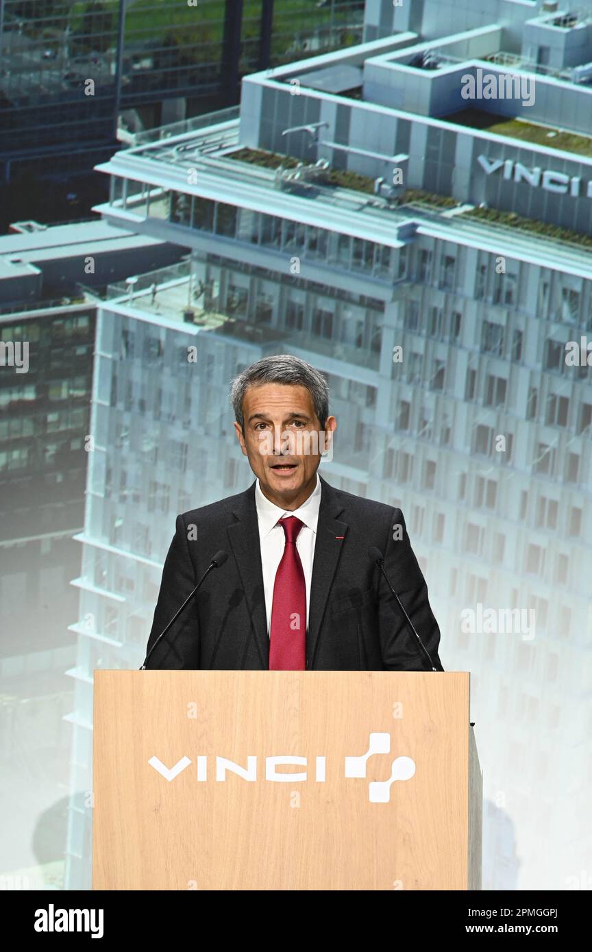 Paris, France. 13th Apr, 2023. Benoit Bazin, Chief Executive Officer of ...