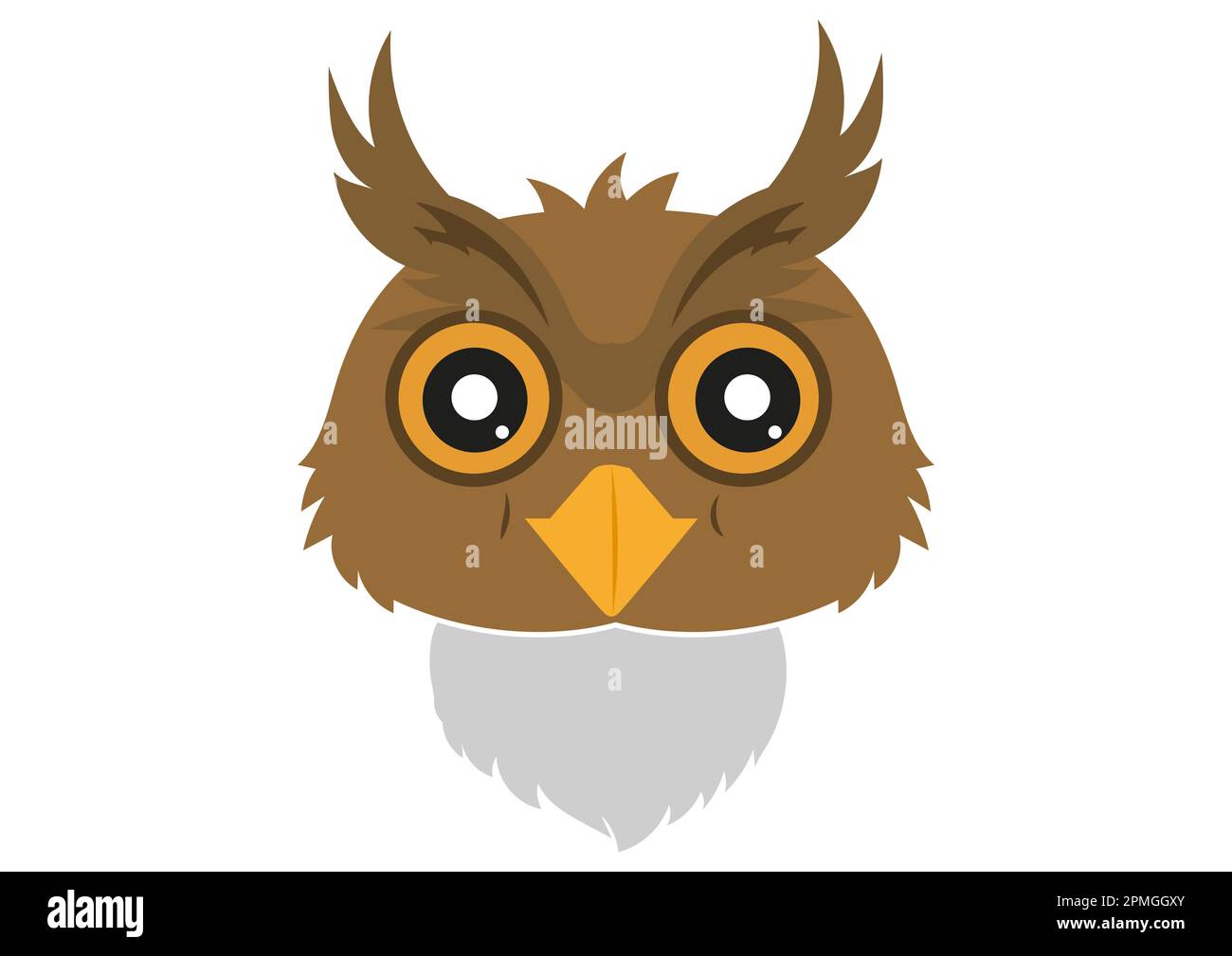 Icon of Owl Face. Animals. Vector Owl Face Stock Vector Image & Art - Alamy