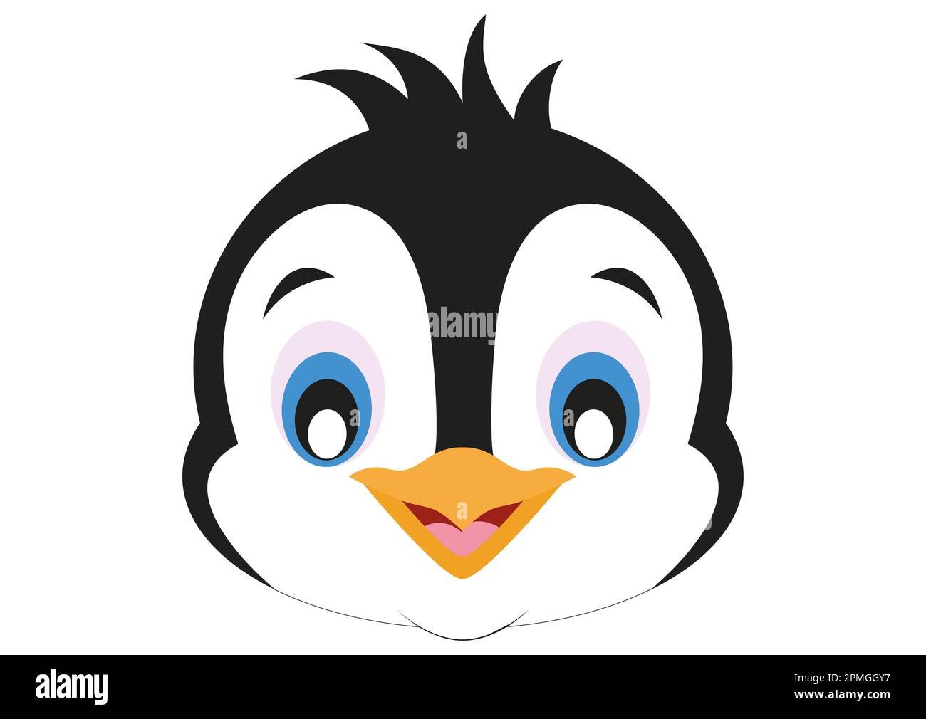 Cute penguin face cartoon hi-res stock photography and images - Alamy