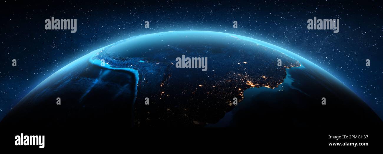 South America map. Elements of this image furnished by NASA. 3d ...