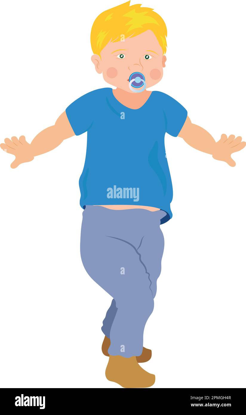 Little baby who is trying to walk Stock Vector Image & Art - Alamy