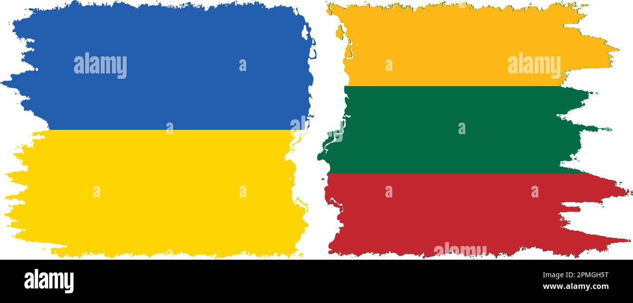 Flag ukraine and flag lithuania Stock Vector Images - Alamy