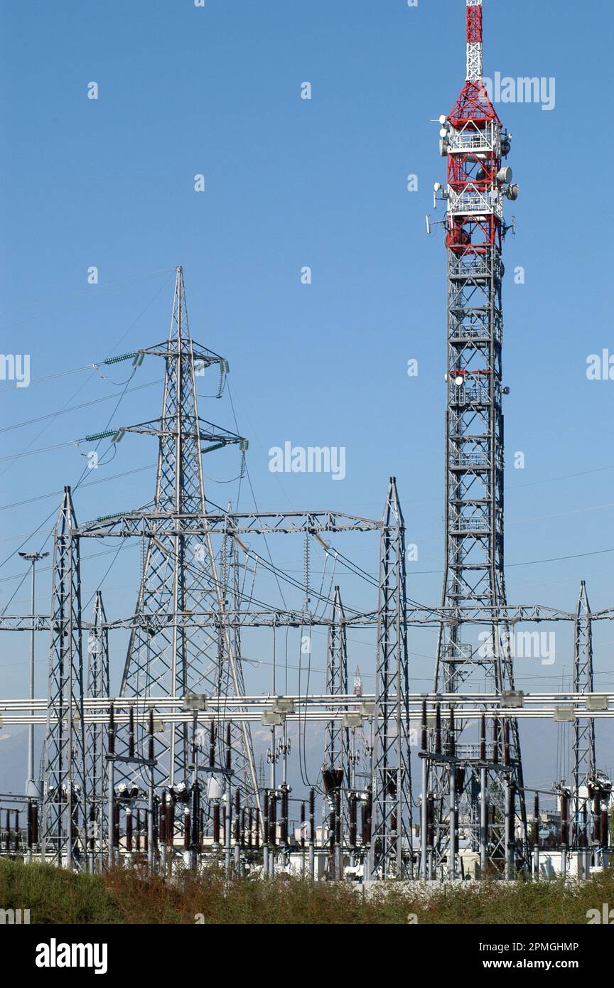 TERNA distribution power plant in Rondissone (Turin, Italy Stock Photo ...