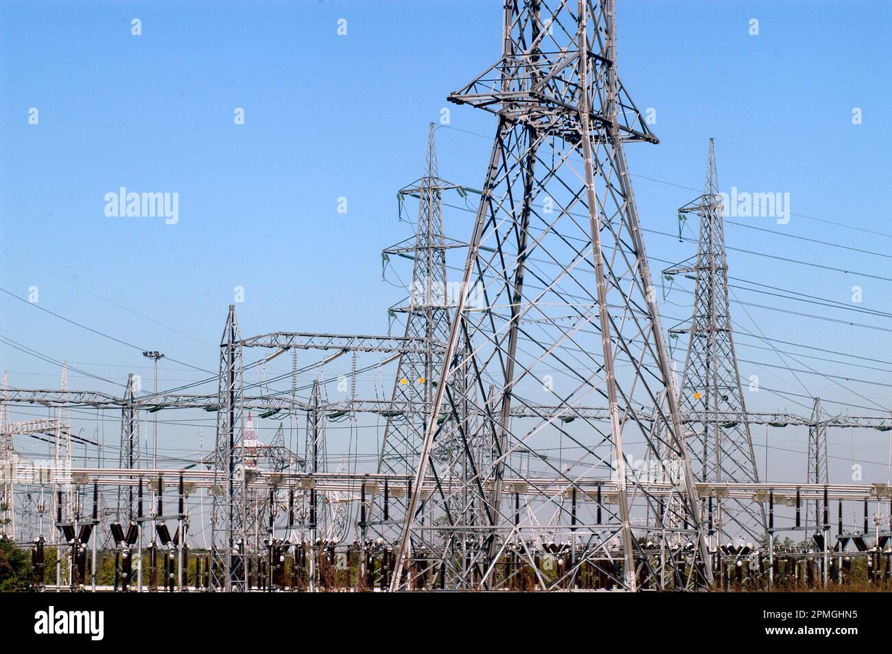 TERNA distribution power plant in Rondissone (Turin, Italy Stock Photo ...