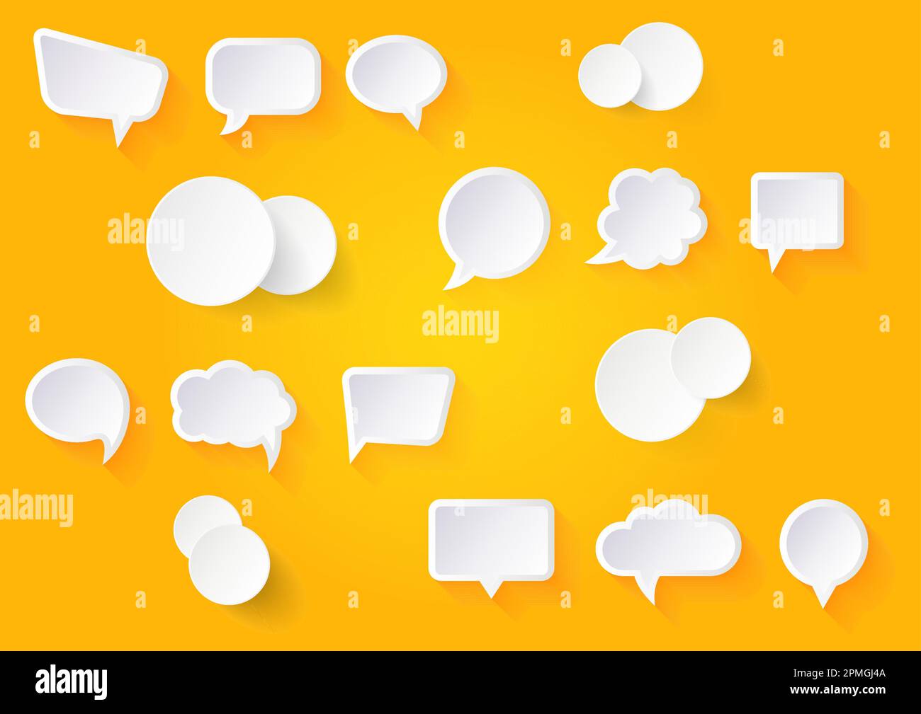 Modern Abstract Design With Geometric Shapes And Speech Bubbles Vector ...