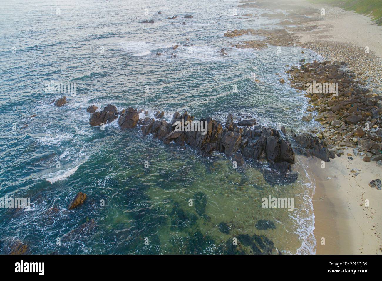 aerial view of rocks in the sea near shore Stock Photo - Alamy
