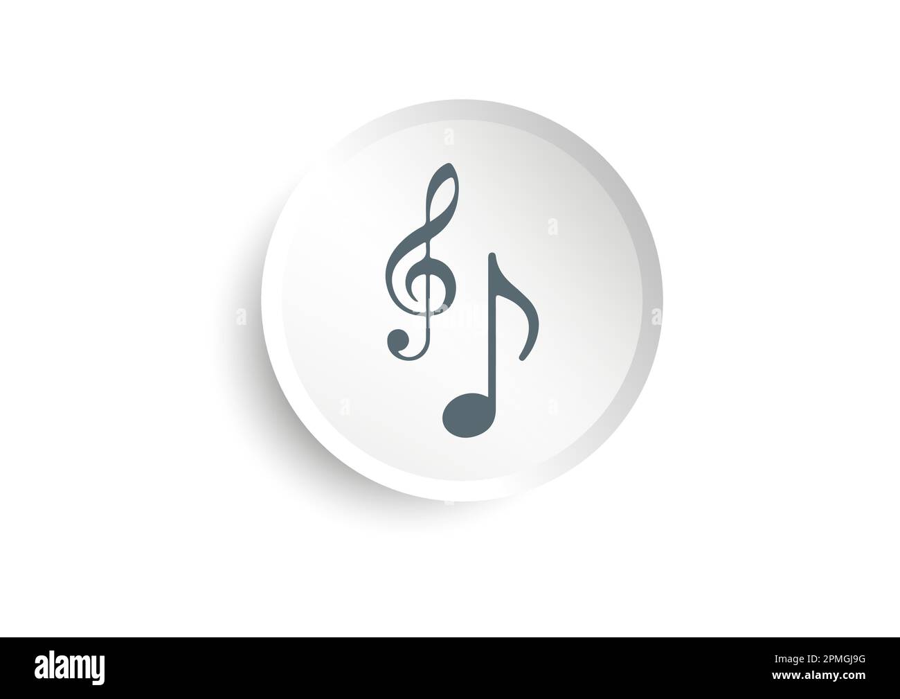 Modern Music Player Icon Isolated on White Background Stock Vector ...