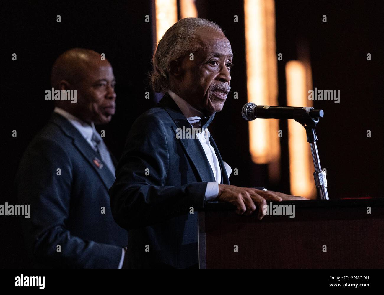 New York, New York, USA. 12th Apr, 2023. Reverend Al Sharpton speaks at ...