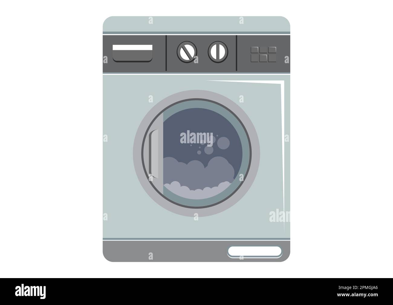 Modern laundry machine for household chores Stock Vector Image & Art ...