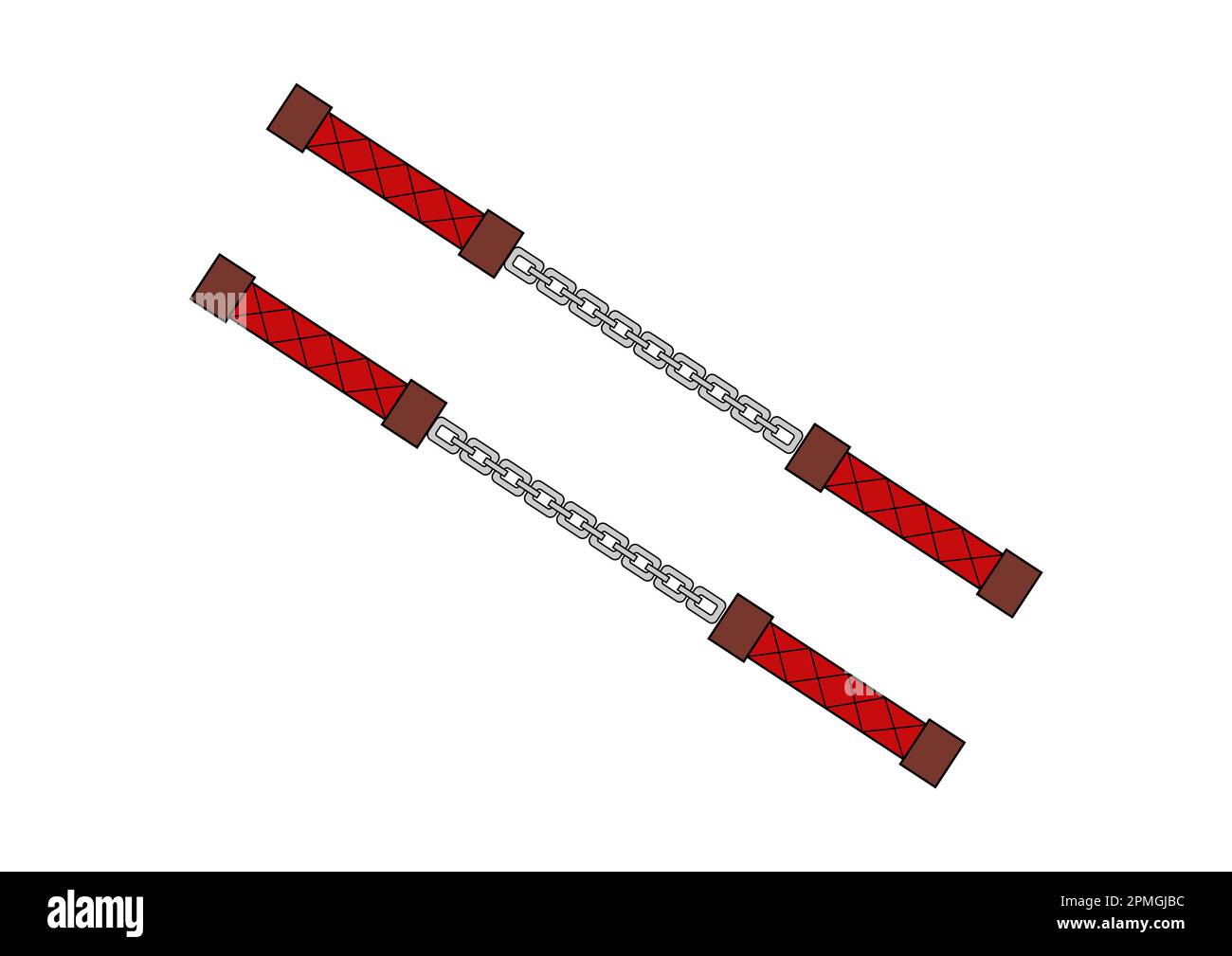 Nunchaku icon vector isolated on white background. Ninja Nunchaku Icon ...