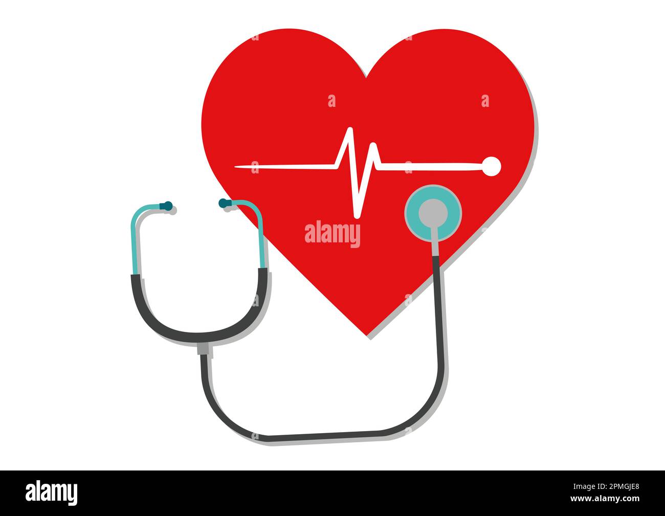 Heartbeat cardiogram heart cardiogram Stock Vector Images - Alamy