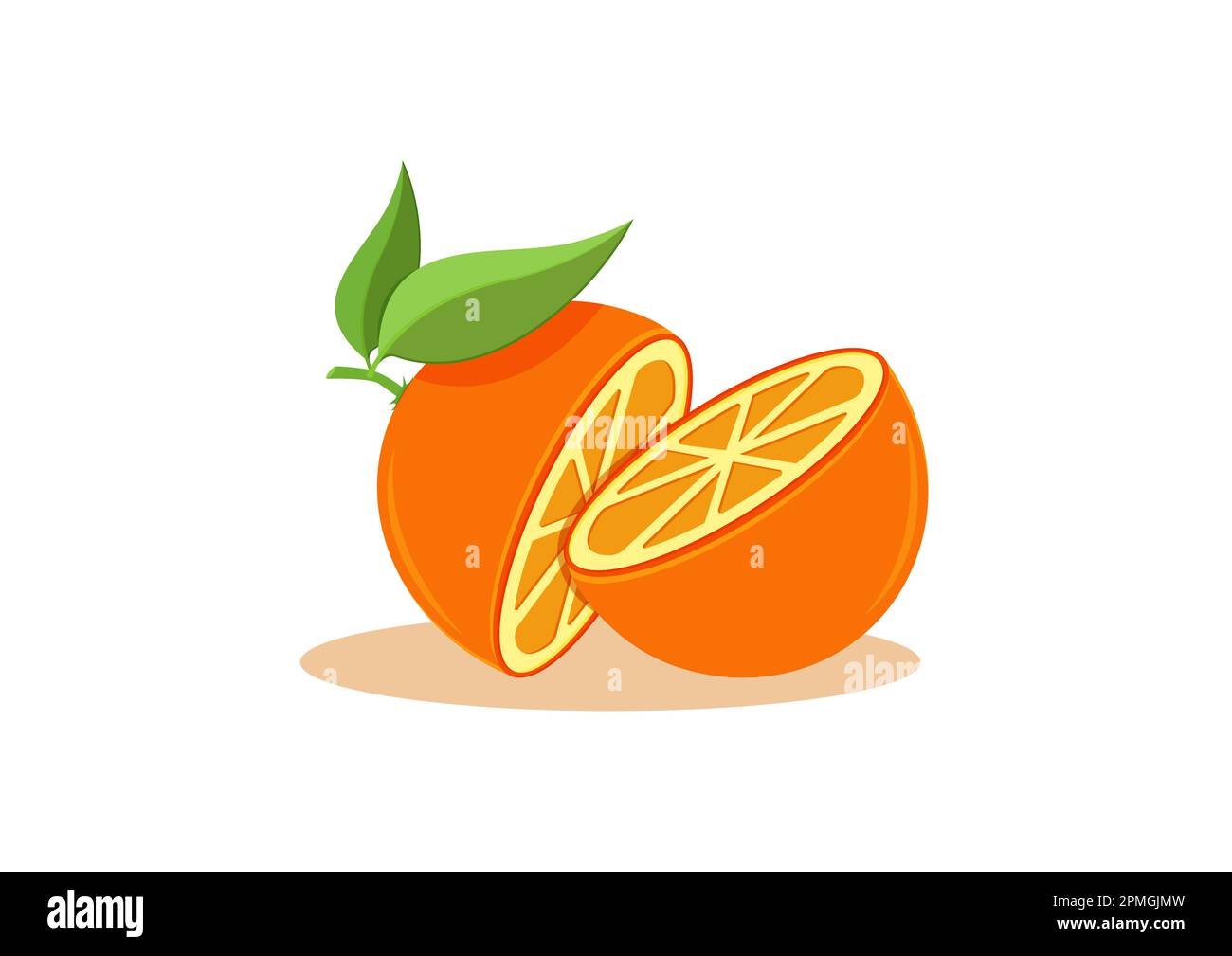 Slice cut in half Stock Vector Images - Alamy