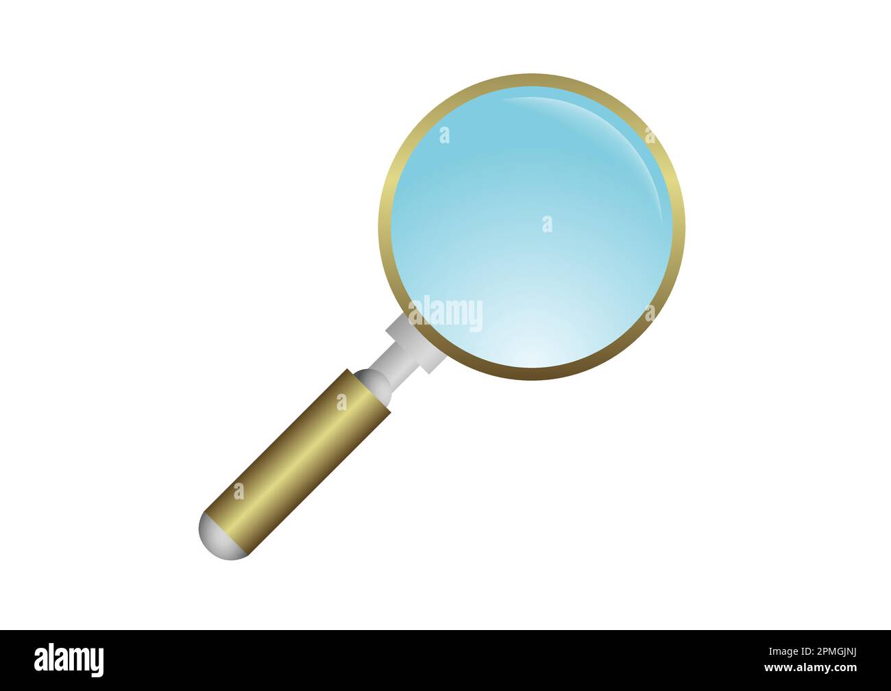 Magnifying glass isolated on white background Stock Vector Image & Art ...
