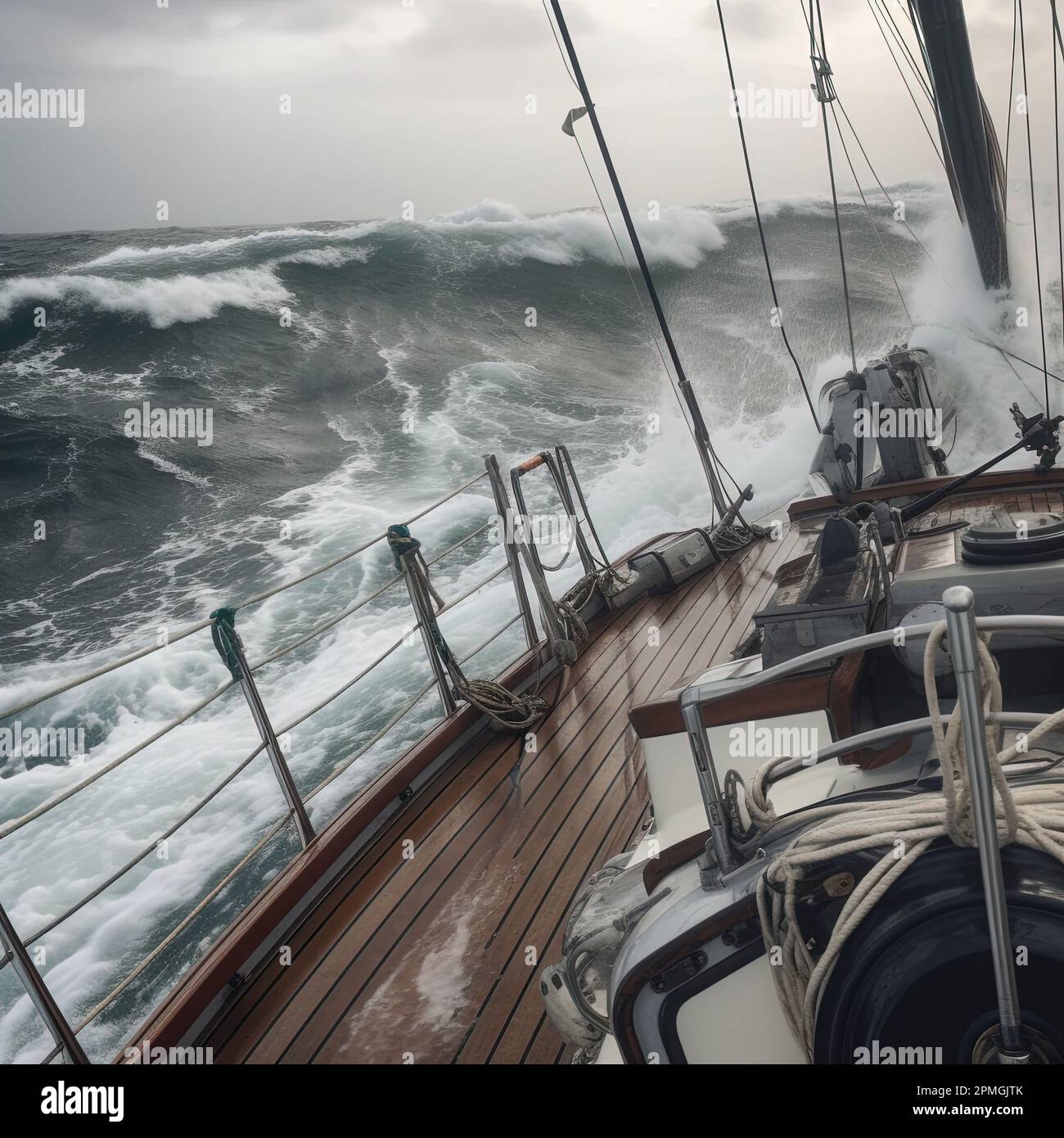 Ship storm waves deck hi-res stock photography and images - Alamy