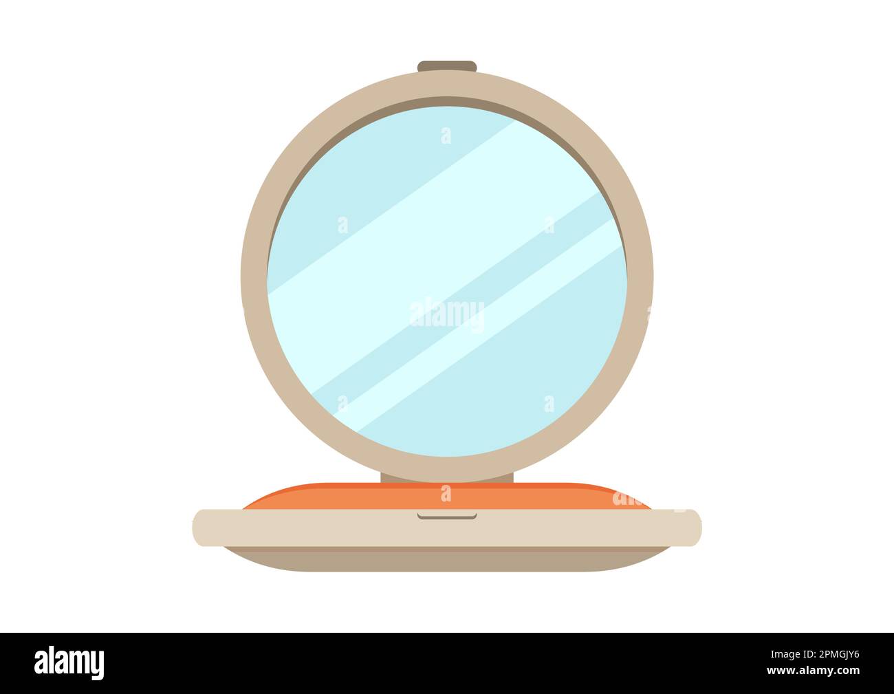 Makeup Mirror Clipart On White Background Vector Stock Vector Image ...